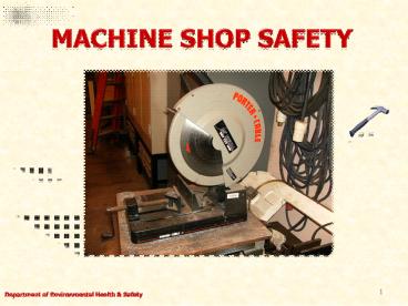 MACHINE SHOP SAFETY presentation | free to download