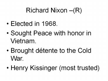 Richard Nixon presentation | free to download