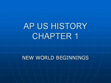 AP US HISTORY CHAPTER 1 presentation | free to download