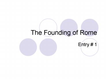 The Founding of Rome presentation | free to download
