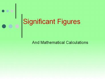 Significant Figures presentation | free to view