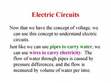 PPT – Electric Circuits PowerPoint presentation | free to download - id ...