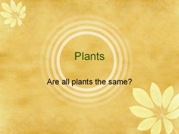 PPT – Plants PowerPoint presentation | free to download - id: 78781d-YjUyN