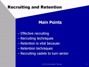 PPT – Recruiting and Retention PowerPoint presentation | free to view ...