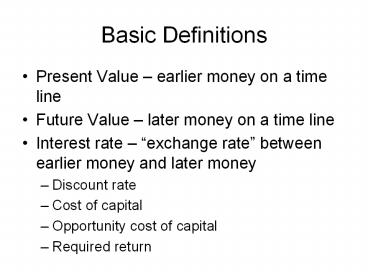 PPT – Basic Definitions PowerPoint presentation | free to download - id ...