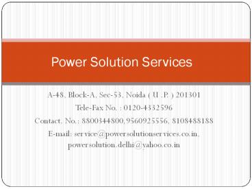 UPS presentation | free to download