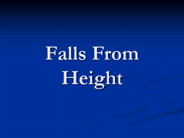 Falls From Height presentation | free to view