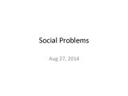 PPT – SOCIAL PROBLEMS PowerPoint presentation | free to view - id ...