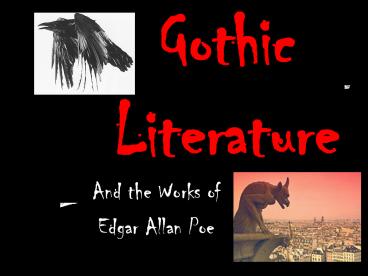 Gothic Literature presentation | free to view