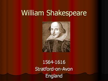 PPT – William Shakespeare PowerPoint presentation | free to download ...