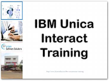 IBM Unica Interact --- Plan "IBM Unica Interact Training Plan ...