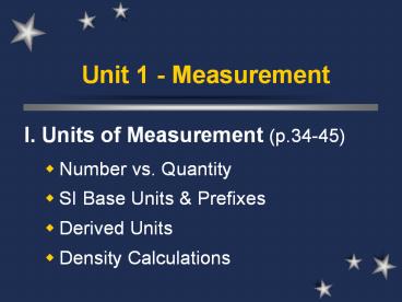 Unit 1 - Measurement presentation | free to download