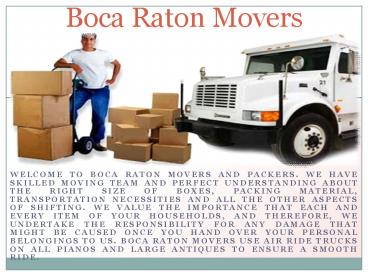 PPT – Boca Raton Movers (1) PowerPoint presentation | free to download ...