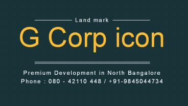 G Corp Icon call 9845044734 presentation | free to download