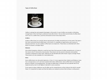 PPT – Types of Coffee Bean PowerPoint presentation | free to download ...
