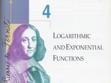 PPT – Ch 4 - Logarithmic and Exponential Functions - Overview ...