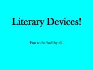 PPT – LITERARY DEVICES PowerPoint presentation | free to download - id ...
