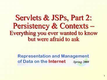 PPT – Servlets PowerPoint presentation | free to download - id: 7a2070 ...