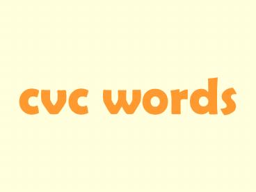 cvc words presentation | free to download