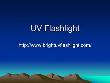 UV flashlight presentation | free to download