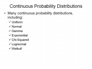 Continuous Probability Distributions presentation | free to download