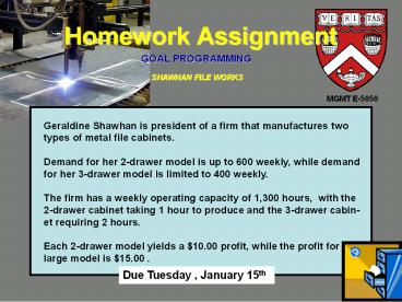 PPT – Homework Assignment PowerPoint presentation | free to view - id ...