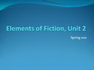 PPT – Elements of Fiction PowerPoint presentation | free to view - id ...