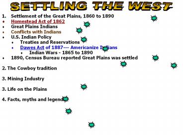 Settlement of the Great Plains, 1860 to 1890 presentation | free to ...