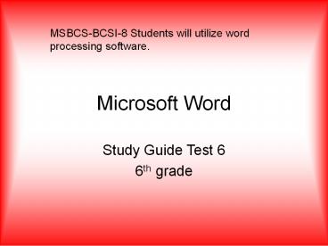 Microsoft Word presentation | free to download