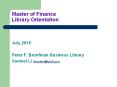 PPT – Library Orientation PowerPoint presentation | free to view - id ...