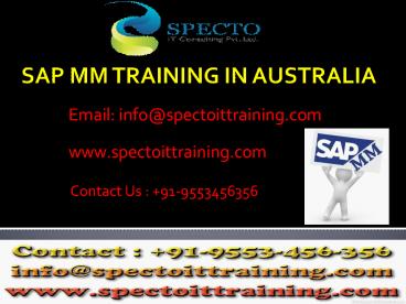PPT – online training classes on sap mm PowerPoint presentation | free ...
