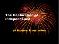 PPT – The Declaration of Independence PowerPoint presentation | free to ...