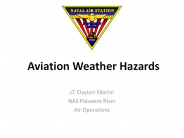 Aviation Weather Hazards presentation | free to download