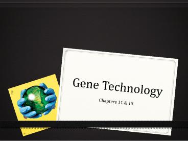 PPT – Gene Technology PowerPoint presentation | free to view - id ...