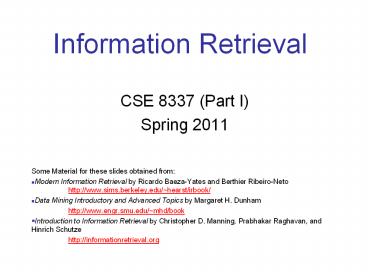 Information Retrieval presentation | free to download