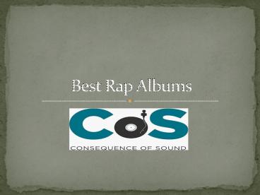 Best Rap Albums presentation | free to download