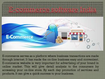 PPT – E-commerce software India PowerPoint presentation | free to ...