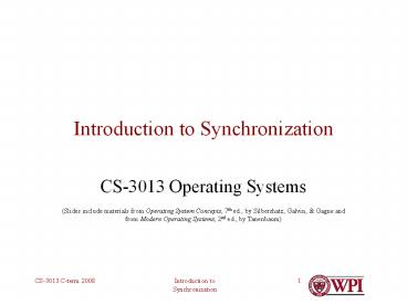 PPT – CS-3013 Operating Systems PowerPoint presentation | free to ...