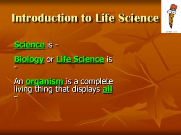 Introduction to Life Science presentation | free to view