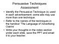 PPT – PERSUASIVE TECHNIQUES PowerPoint presentation | free to view - id ...