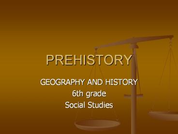 PREHISTORY presentation | free to download