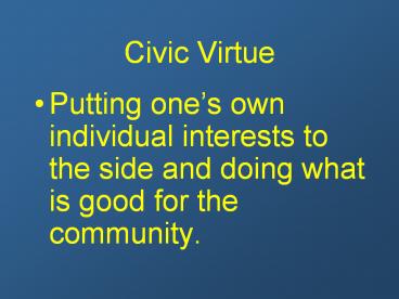 Civic Virtue presentation | free to download