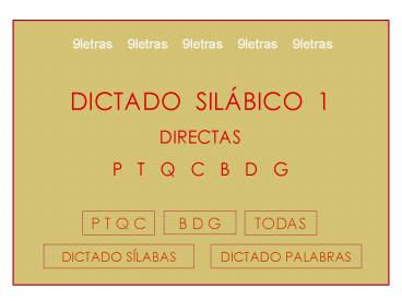 PPT – DICTADO DE S PowerPoint presentation | free to download - id ...