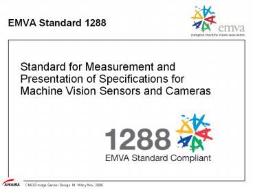 EMVA Standard 1288 presentation | free to view
