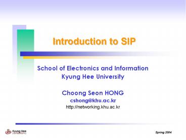 PPT – Introduction to SIP PowerPoint presentation | free to download ...