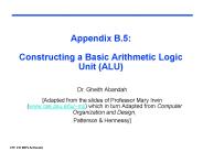 PPT – ARITHMETIC AND LOGIC UNIT DESIGN (ALU) PowerPoint presentation ...