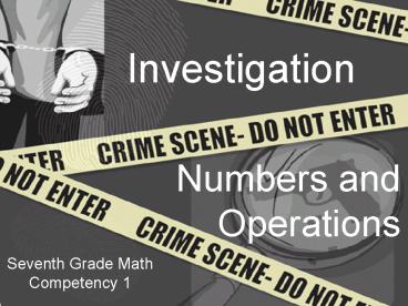 PPT – Investigation PowerPoint presentation | free to download - id ...