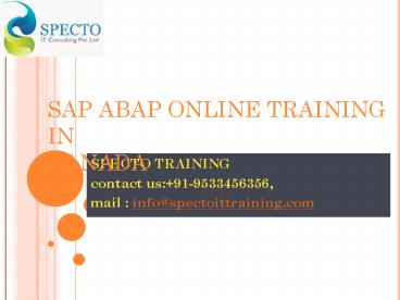 PPT – sap abap online training in canda with placements PowerPoint ...