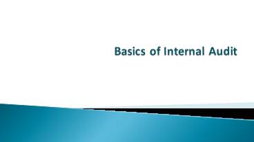 Basics of Internal Audit presentation | free to download