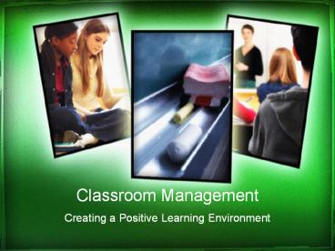 Classroom Management presentation | free to view